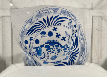 Hui Hoi-Kiu, Angel, Blue-and-white in China and Facial Tissue with Fish ...