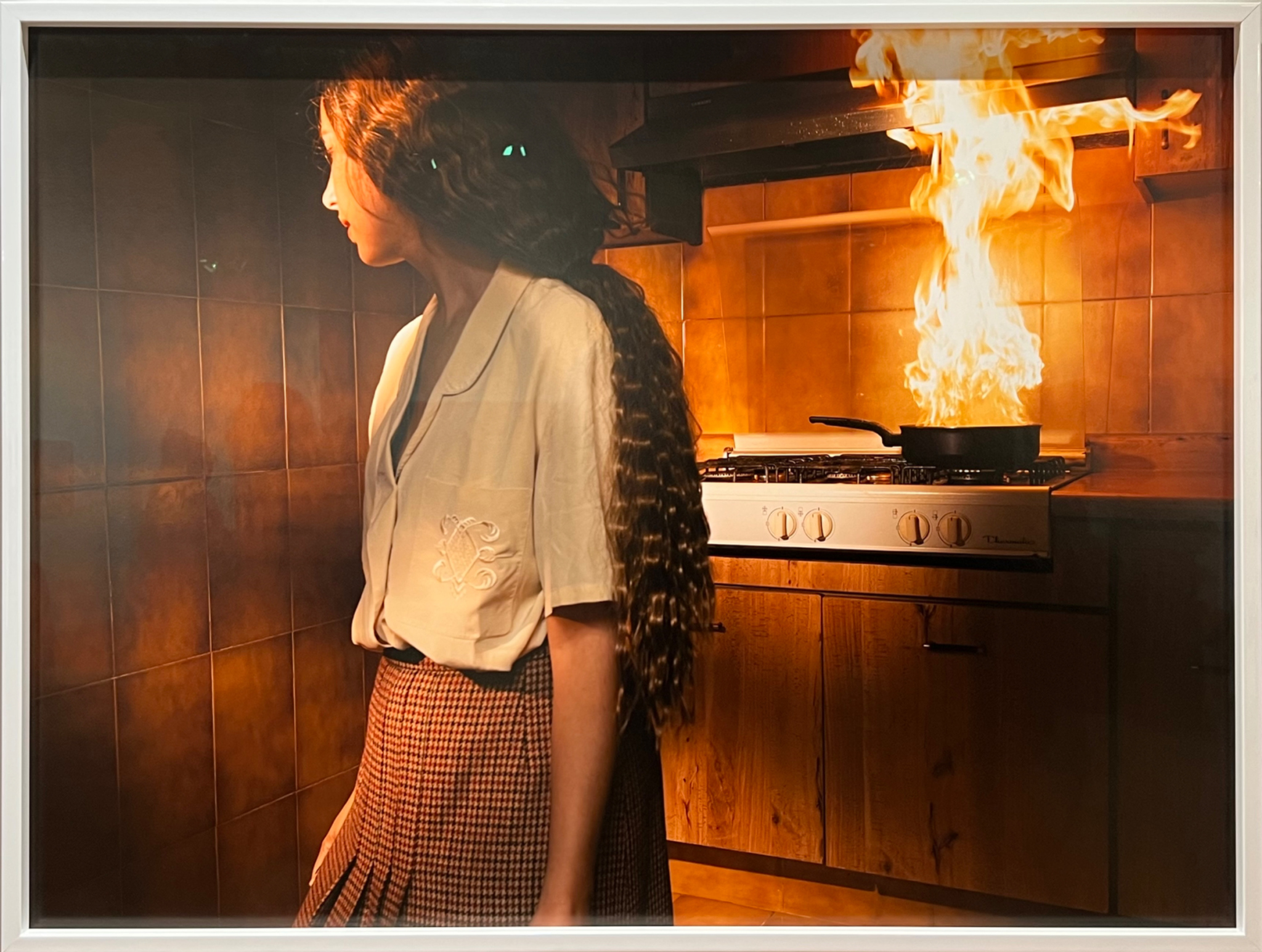 Tania Franco Klein, Pan, Fire, Kitchen (Self-Portrait), 2022, Rose ...
